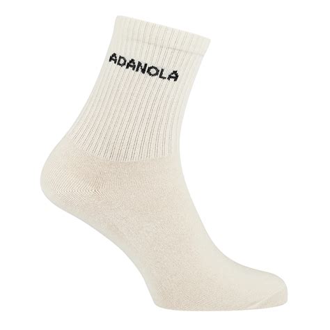 Adanola Ribbed Crew Socks Women Cream Flannels