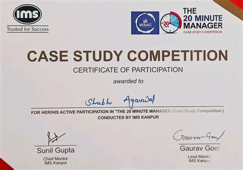 Shubh Agarwal On Linkedin Proud To Share That I Participated In The 20
