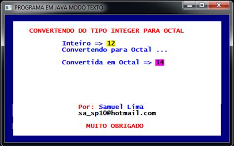 Samuel Lima Programador C C Java Convertendo Do Tipo Integer Para