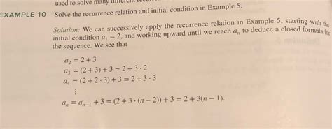 Solved Find The Solution To The Recurrence Relation With The