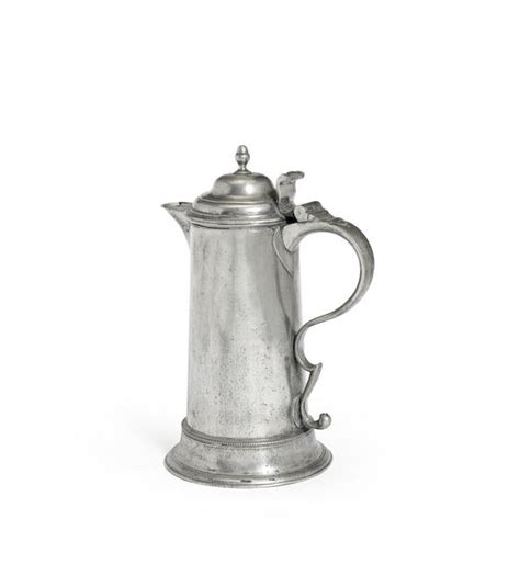 Bonhams An 18th Century Pewter Spouted Spire Flagon Oews Half