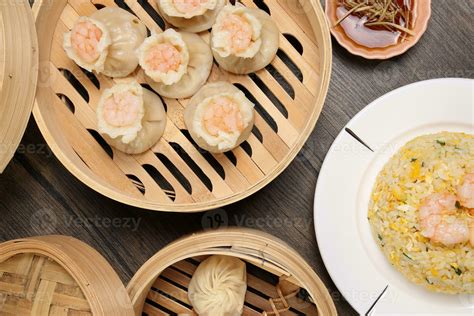 Gamba Camarón Shaomai Xiao Largo Bao Oscuro Suma Bola De Masa Hervida