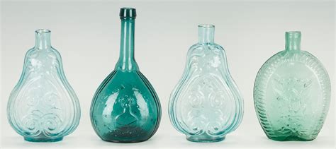 Lot 209 11 Blown Glass Flasks And Bottles Case Auctions