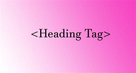 heading tag in html