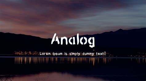 Analog Font Download Free For Desktop And Webfont