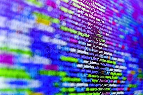 Creative Js Html Closeup Set On Background Laptop Screen Show