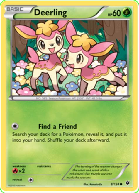 Deerling Fates Collide 8 Pokemon Card