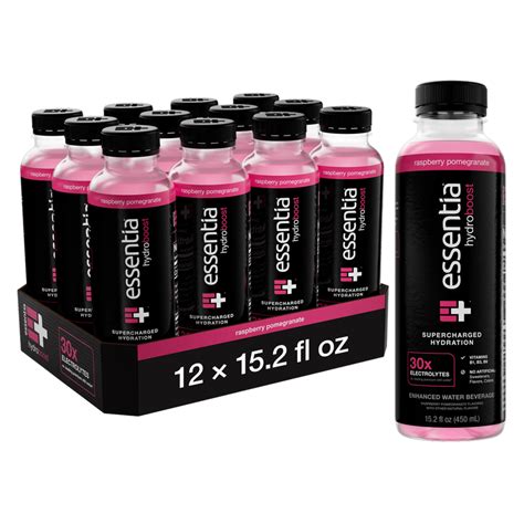 Essentia Hydroboost Raspberry Pomegranate 12 Pack 15 2oz Bottle Delivered In As Fast As 15