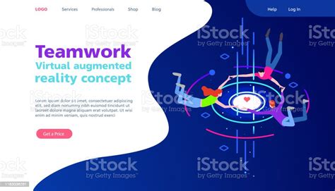가상 증강 현실 개념 팀웍 웹 사이트에 대한 소셜 미디어 개념입니다 인터넷을 통한 통신 소셜 네트워킹 채팅 웹 사이트 검색 친구 현대적인 색상의 모바일 웹 그래픽 3차원