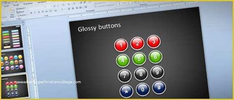 Free Button Templates Of Free Glossy Buttons Template For Powerpoint Heritagechristiancollege