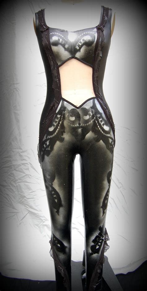 Aerial Silks Costume Custom Dance Costume Black Goth Edgy