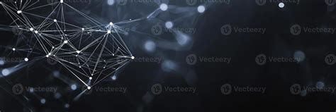 Futuristic Digital Network Visualization With Glowing Nodes And Lines Representing Data