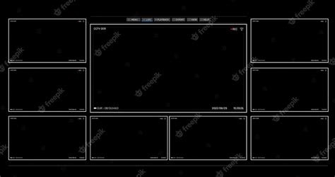 Premium Vector Cctv Camera User Interface Surveillance 003