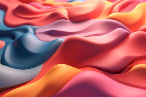 Premium Photo A Close Up Of A Colorful Abstract Background With A Wavy Design Generative Ai