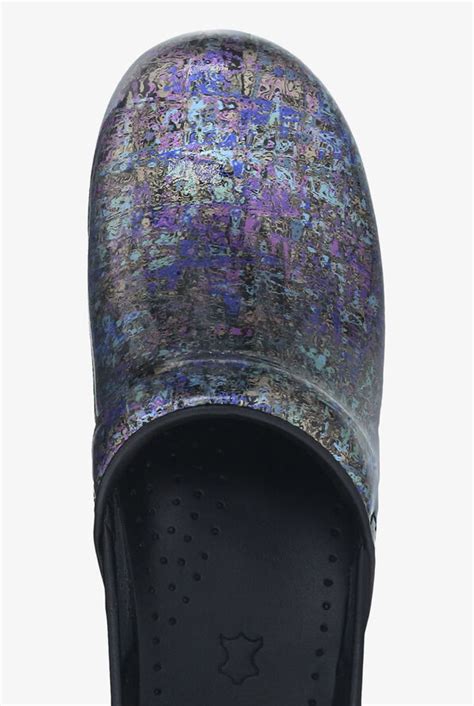 Dansko Womens Professional Metallic Ink Patent Nursing Clogs Nursing