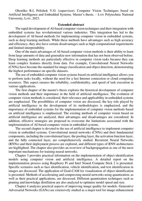 Pdf Computer Vision Techniques Based On Artificial Intelligence And