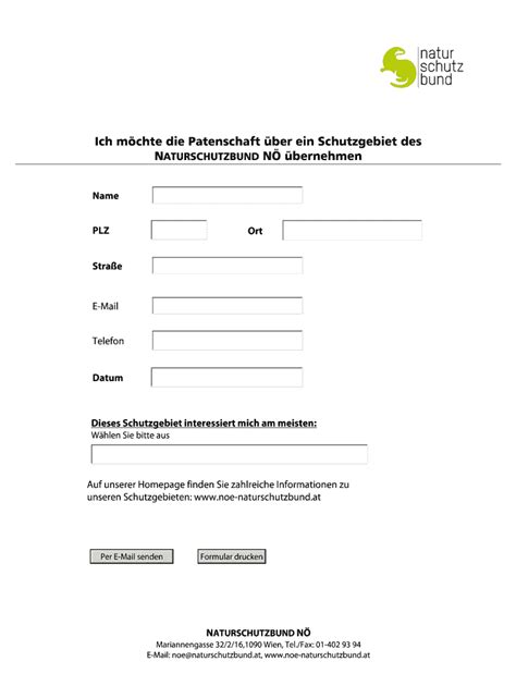 Ausfüllbar Online noe naturschutzbund Formular ausf llen und abschicken