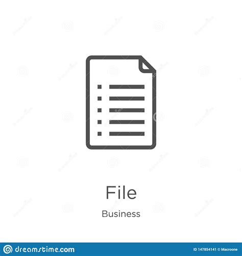 File Icon Vector From Business Collection Thin Line File Outline Icon