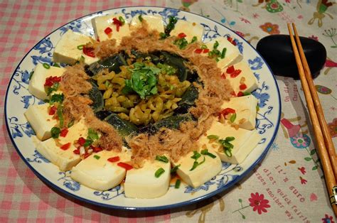 Fen s Cooking 涼拌皮蛋肉鬆榨菜豆腐
