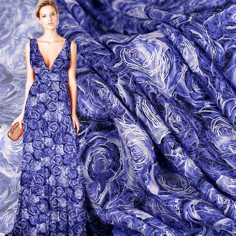 Romantic Rose Print Pure Silk Chiffon Fabric For Apparel Clothing