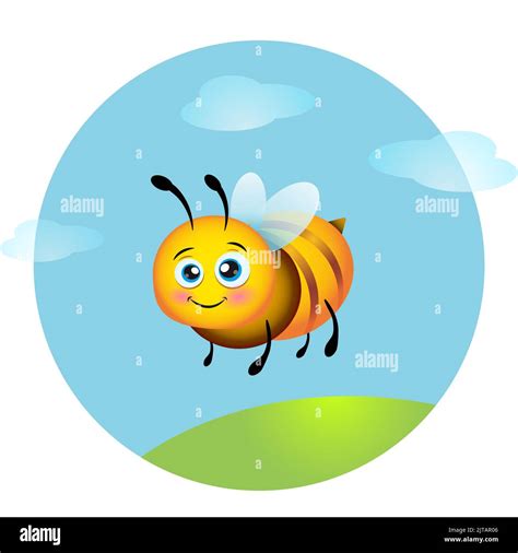 Cute Cartoon Bee Character Stock Vector Image And Art Alamy