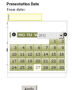 Year And Month Dropdowns Overlap And Whole Header Overlays Days Of
