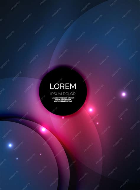 Premium Vector Overlapping Circles On Glowing Abstract Background