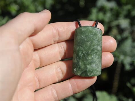 Cloudy Pounamu Ruru Morepork — A Carved Piece
