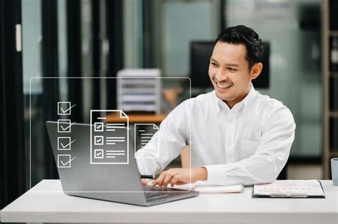 Premium Photo Checklist And Filling Survey Form Online Document