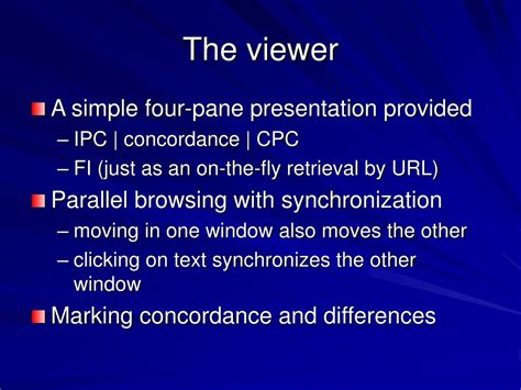 ppt ipc cpc fi experimental viewer and possible applications