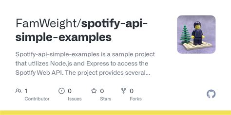 github famweight spotify api simple examples spotify api simple