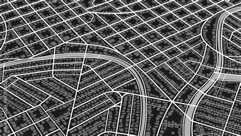 Perspective View From Above The Map Buildings Navigate Mapping