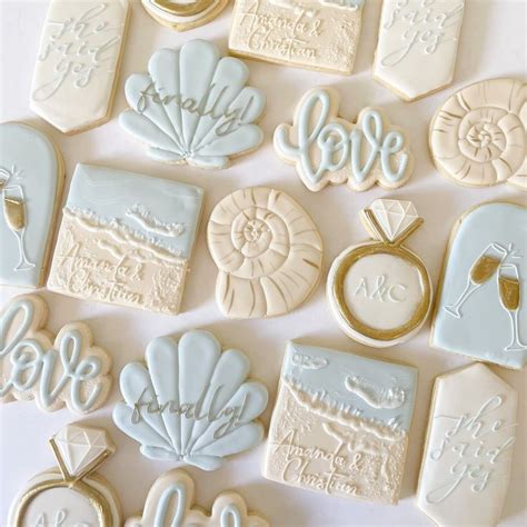 Custom Sugar Cookies Beach Bridal Cookies Etsy In 2024 Bridal
