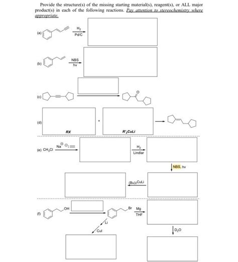 Solved Provide The Structure S Of The Missing Starting Chegg