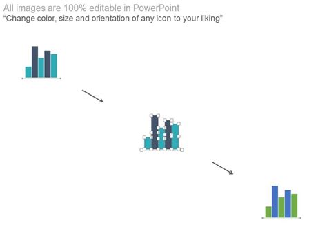 three years sales data bar graph powerpoint slides