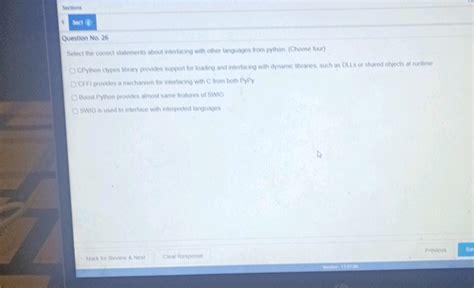 Question No 26 Select The Correct Statements About Interfacing With