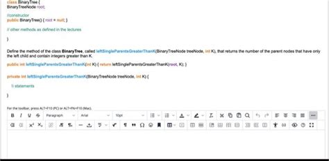 Solved A Binary Tree Is Formed From Objects Belonging To The Chegg