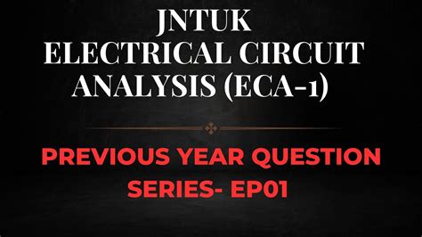 eca 1 jntuk previous questions part 1 youtube