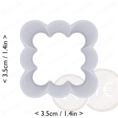 3d File Square Scalloped Cookie Cutter 30mm・3d Print Design To Download