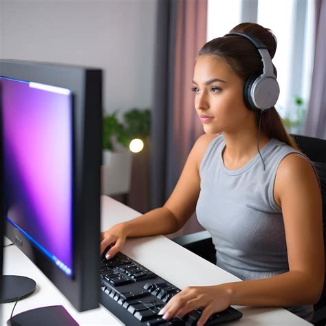 Premium Ai Image In The Corner Of A Cozy Room Sits A Young Girl