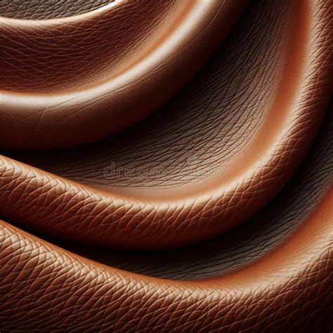 Close Up Texture Of Brown Leather With Natural Patterns Stock