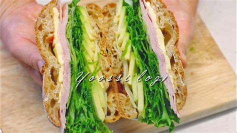 📌샌드위치 킬러의 5가지 샌드위치 모음🌱루꼴라와 햄이 들어간 샌드위치땅콩버터사과샌드위치 Youtube