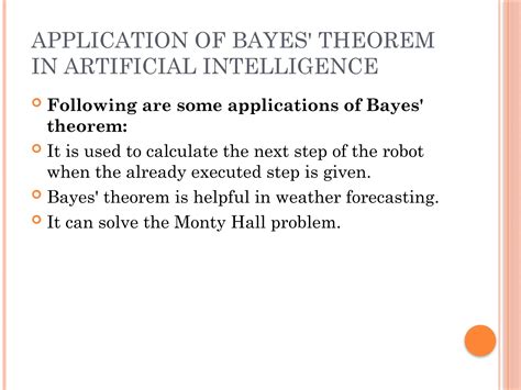 Bayes Theorem In Artificial Intelligencepptx