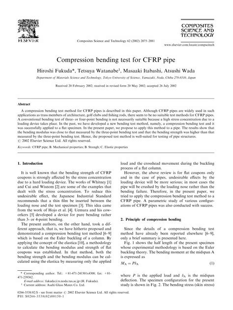 Pdf Compression Bending Test For Cfrp Pipe Dokumen Tips