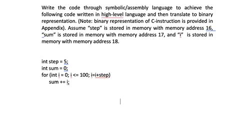 Solved Using Nand2tetris Write The Code Through