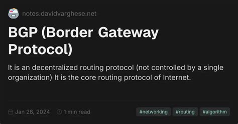 Bgp Border Gateway Protocol