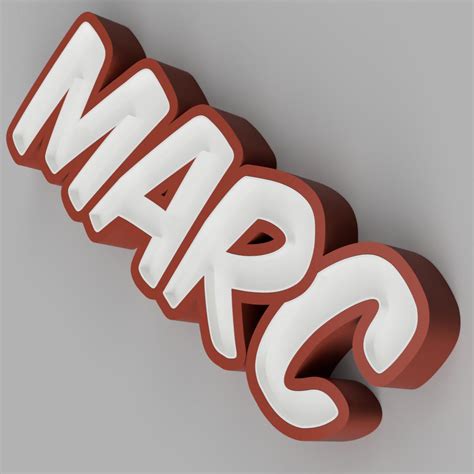 3d File Nameled Marc Led Lamp With Name・template To Download And 3d