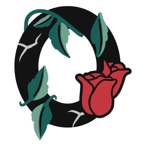Design Png E Svg De Letra O Alfabeto Rosa Para Camisetas
