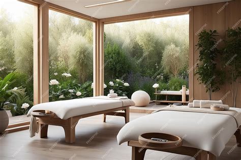 Premium Photo Massage Therapy Room With Garden View At Modern Health
