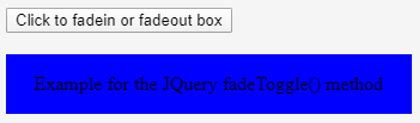 JQuery FadeToggle Learn The Examples Of JQuery FadeToggle